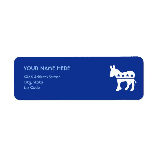 Democrat Donkey Label | Zazzle