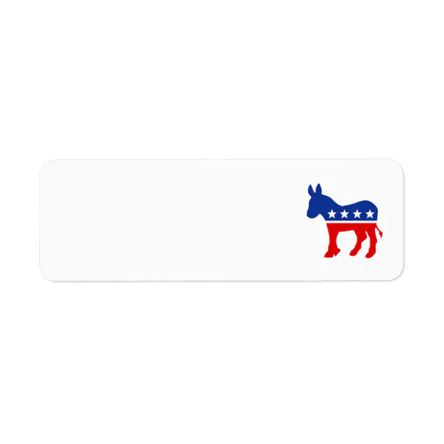 Democrat Donkey Label | Zazzle