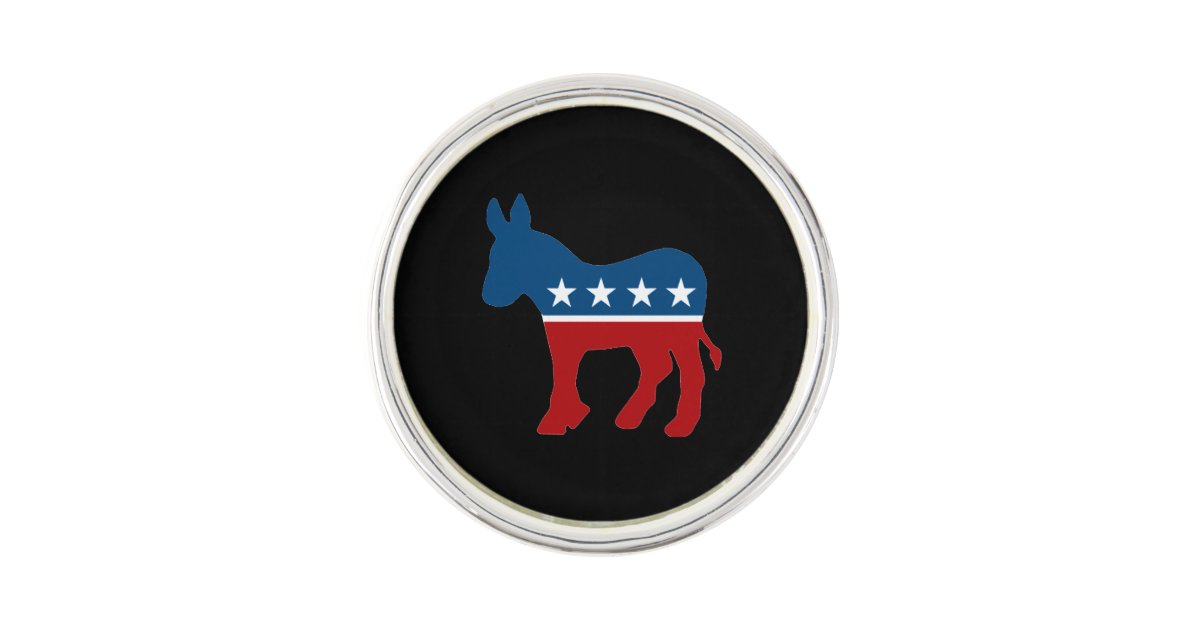 Democrat Donkey Lapel Pin | Zazzle
