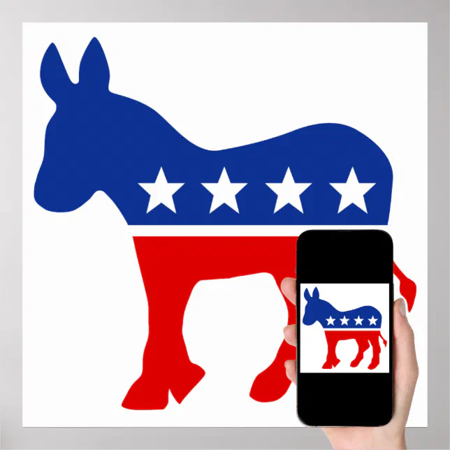 Democrat Donkey Poster | Zazzle