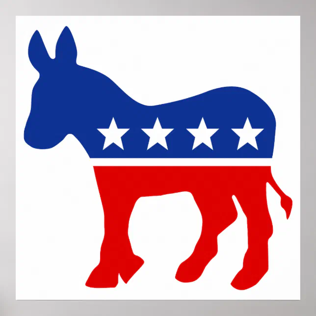 Democrat Donkey Poster | Zazzle