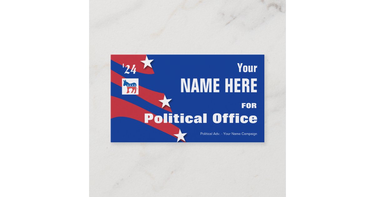 Democrat - Political Election Campaign Business Card | Zazzle