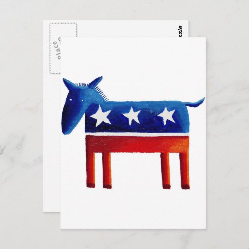 Democratic Donkey Postcard | Zazzle