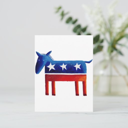 Democratic Donkey Postcard | Zazzle