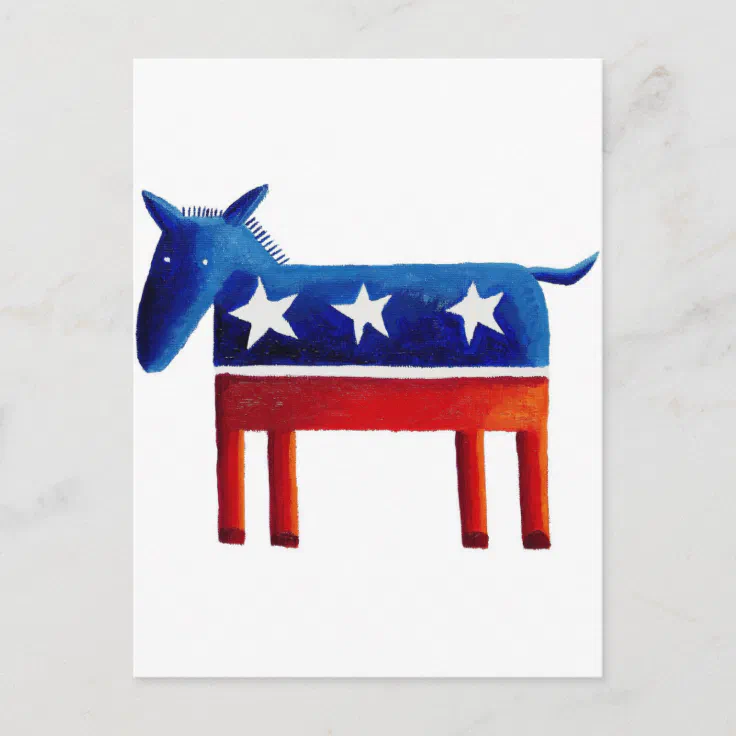 Democratic Donkey Postcard | Zazzle