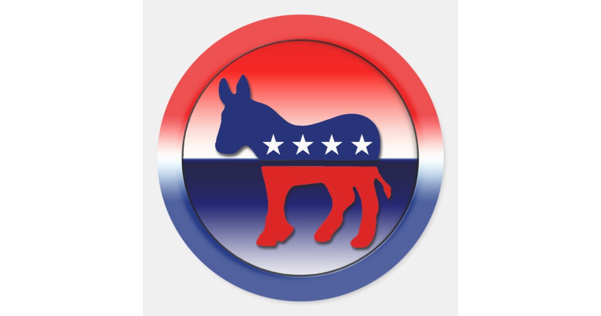 Democratic Party Symbol Classic Round Sticker | Zazzle.com