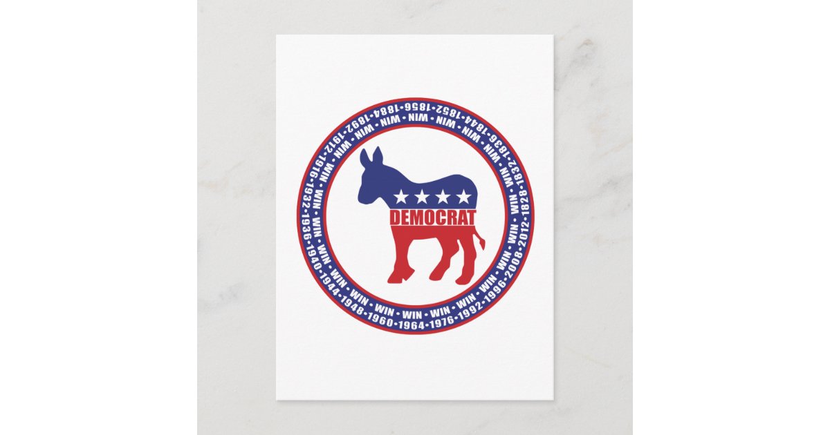 Democratic Party Wins Invitation Postcard | Zazzle