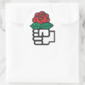 Democratic Socialism (the fist and rose symbol) Classic Round Sticker ...