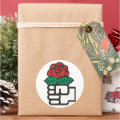 Democratic Socialism (the fist and rose symbol) Classic Round Sticker ...