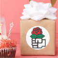 Democratic Socialism (the fist and rose symbol) Classic Round Sticker ...