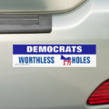 Democrats Are Worthless Bumper Sticker | Zazzle