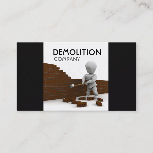 Demolition Business Card | Zazzle