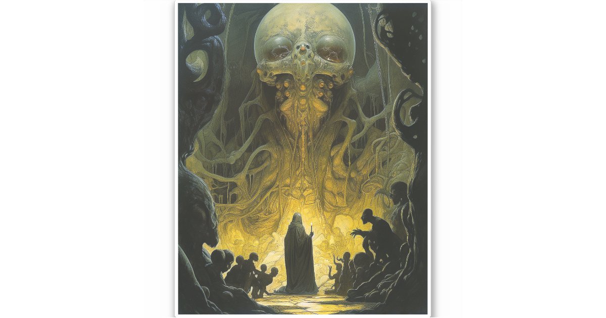 Demon Alien Underworld Creature Sticker | Zazzle