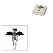 Demon Skeleton Angel goth Original dark Horror Art Rubber Stamp | Zazzle