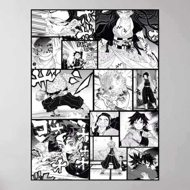 Demon Slayer Manga Panel Poster | Zazzle