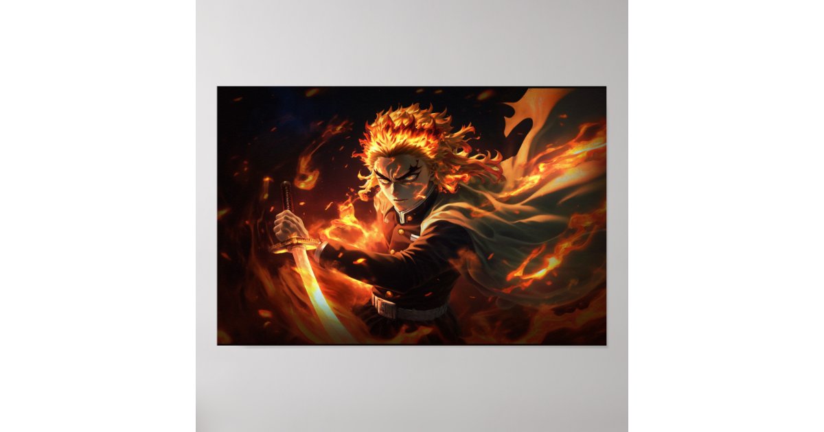 Demon Slayer Rengoku Poster | Zazzle