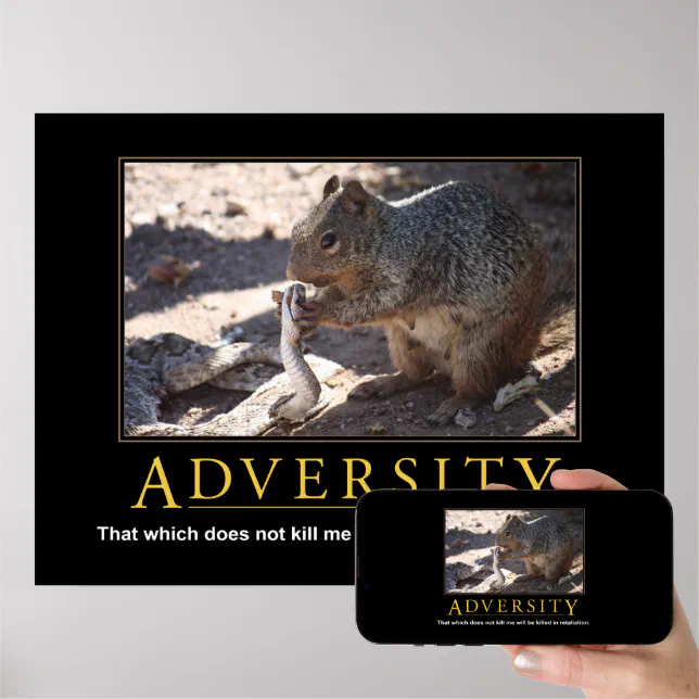 Demotivational Poster: Adversity Poster | Zazzle