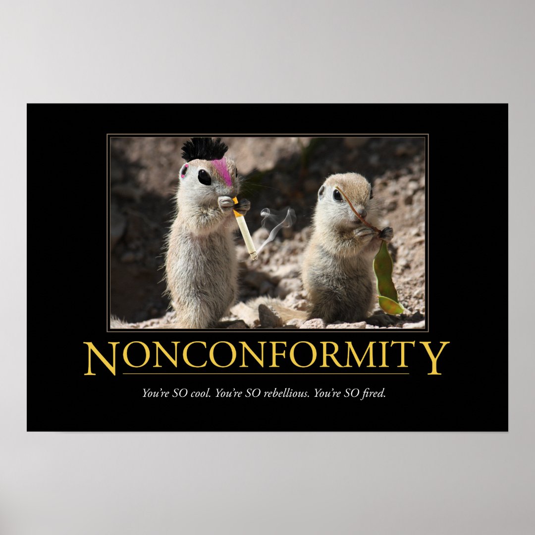 Demotivational Poster: Nonconformity Poster | Zazzle