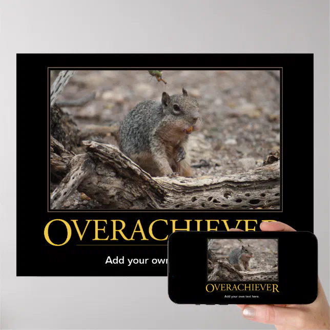 Demotivational Poster: Overachiever Poster | Zazzle