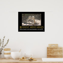 Demotivational Poster: Squirrel Mind Meld Poster | Zazzle