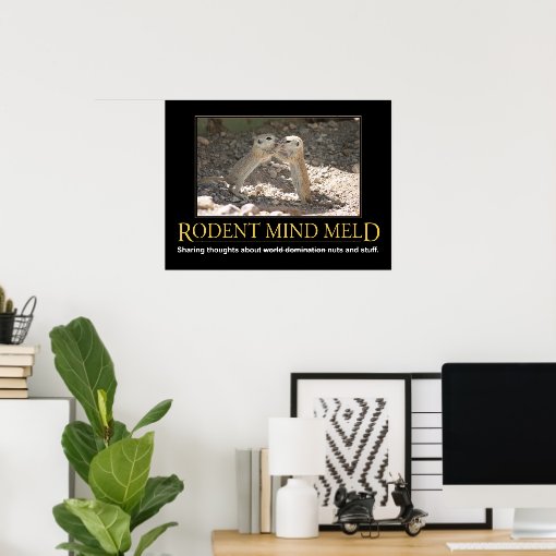 Demotivational Poster: Squirrel Mind Meld Poster | Zazzle