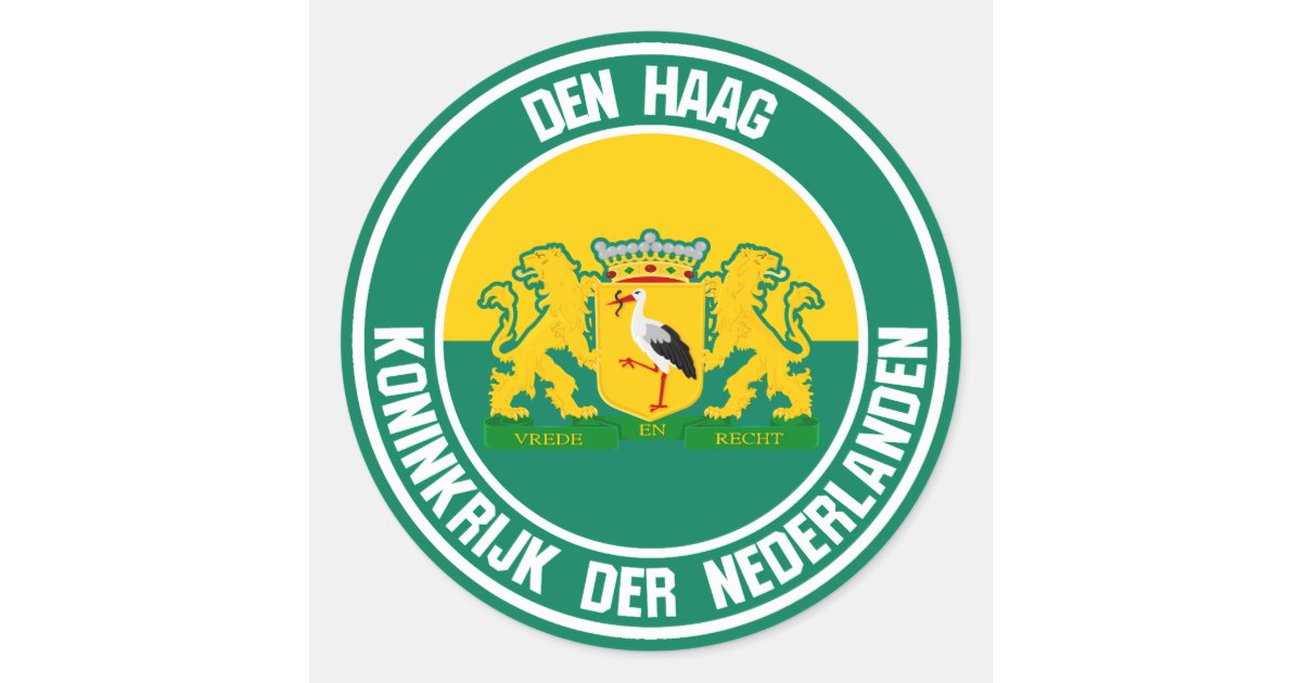 Den Haag Round Emblem Classic Round Sticker | Zazzle