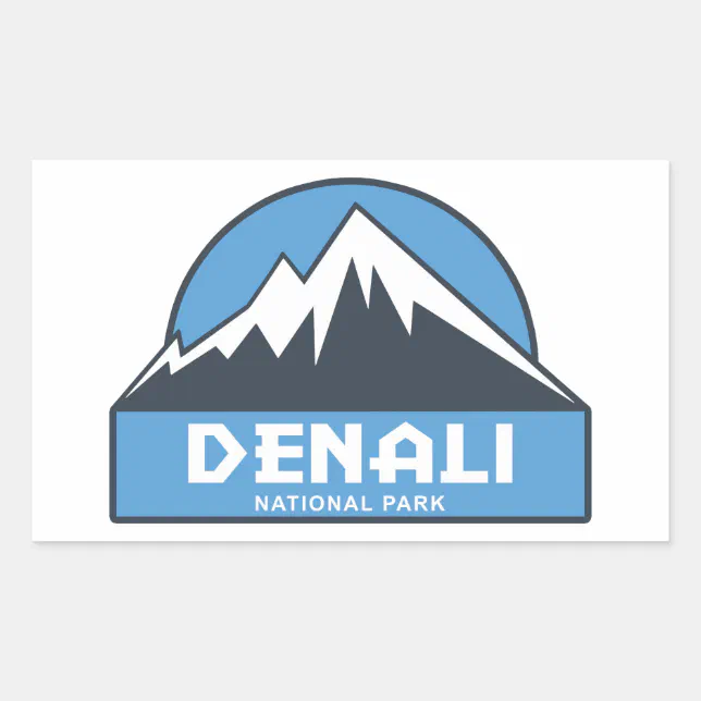 Denali National Park Rectangular Sticker | Zazzle