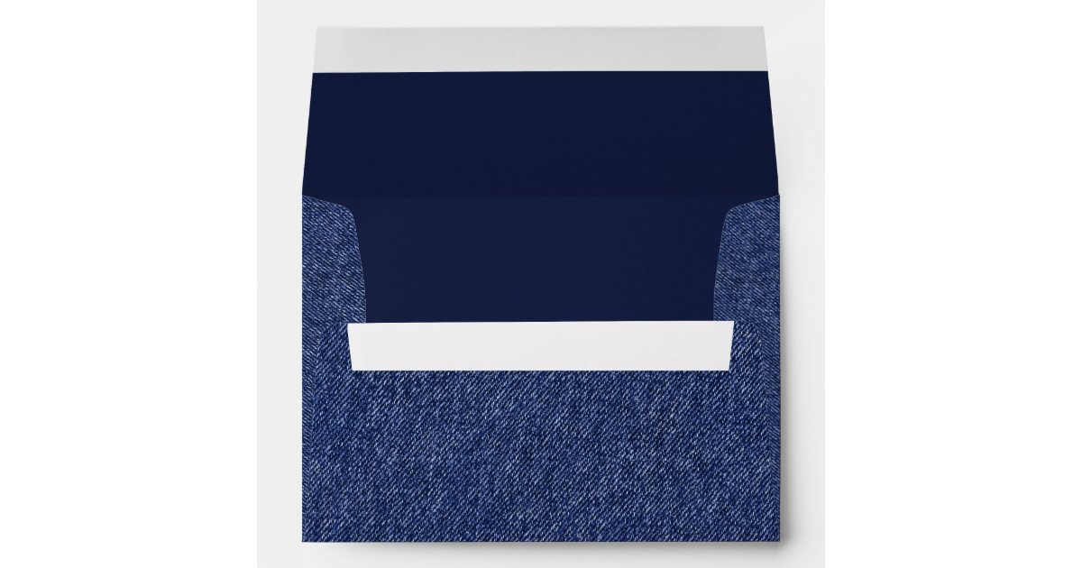 Denim and diamonds envelope | Zazzle