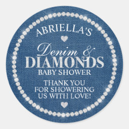 Denim and Diamonds Sticker | Zazzle