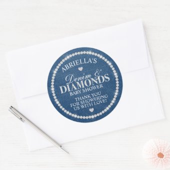 Denim and Diamonds Sticker | Zazzle