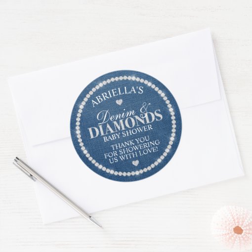 Denim and Diamonds Sticker | Zazzle