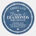 Denim and Diamonds Sticker | Zazzle