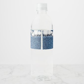 Denim and Diamonds Water Bottle Labels | Zazzle
