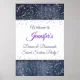 Denim and Silver Confetti Welcome Sign | Zazzle
