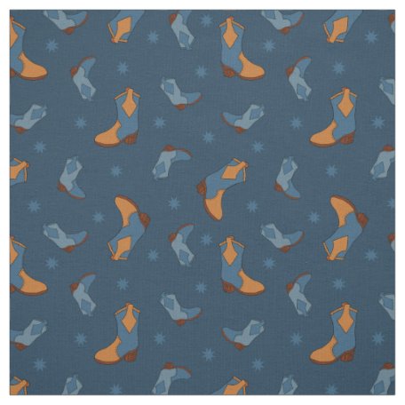 Western Cowboy Pattern Fabric | Zazzle