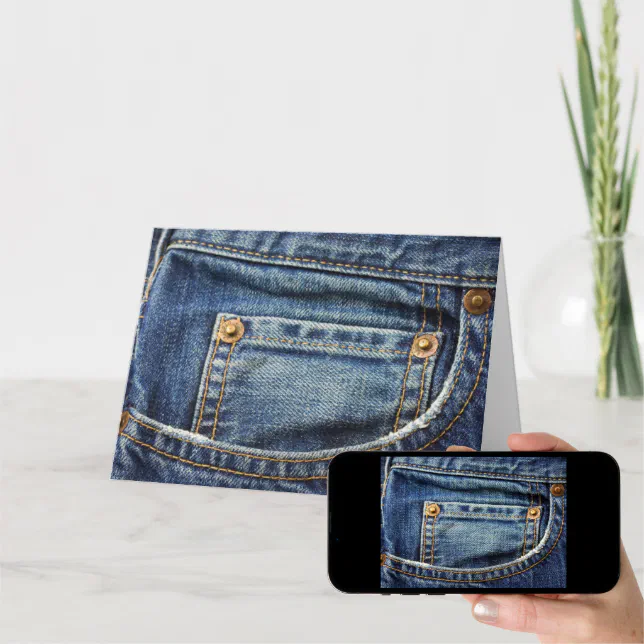 Denim - Blue Jean Pocket Card | Zazzle