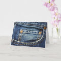 Denim - Blue Jean Pocket Card | Zazzle