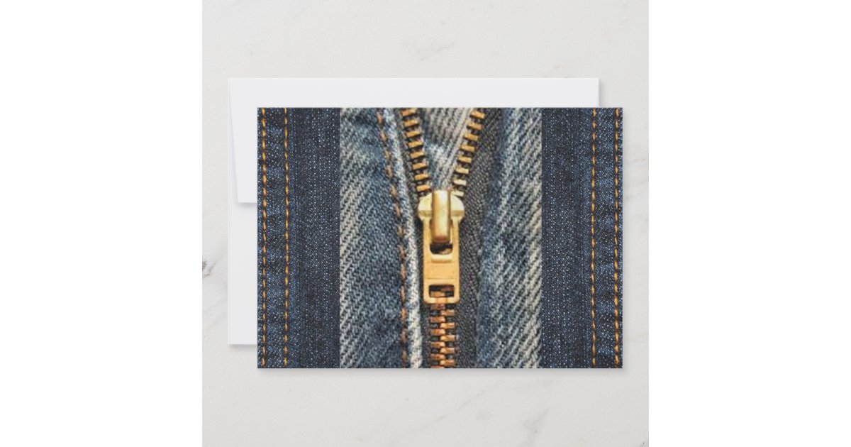 Denim Blue Jeans Print Invitation | Zazzle