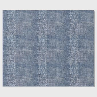 Denim Blue Jeans Print Wrapping Paper | Zazzle