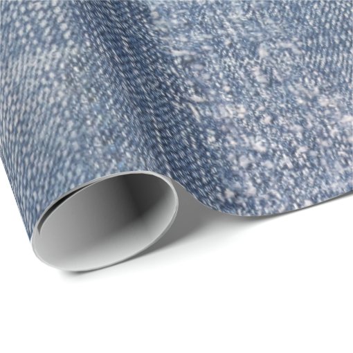 Denim Blue Jeans Print Wrapping Paper | Zazzle