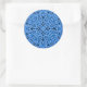 Denim Blue Paisley Western Bandana Scarf Print Classic Round Sticker ...