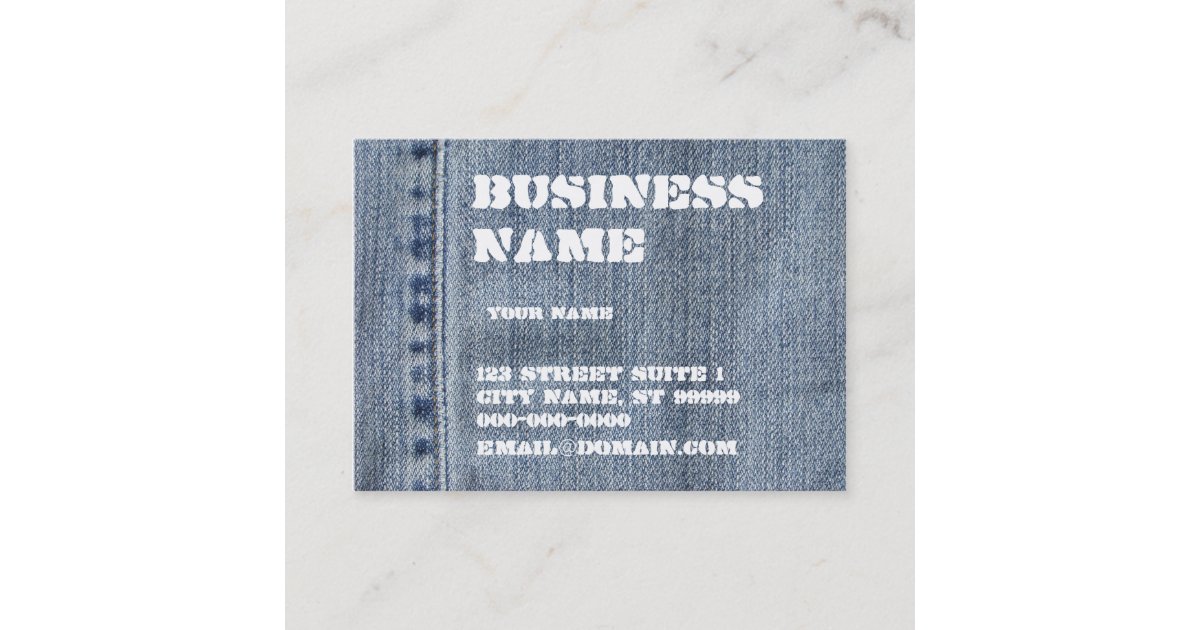 Denim Business Card | Zazzle