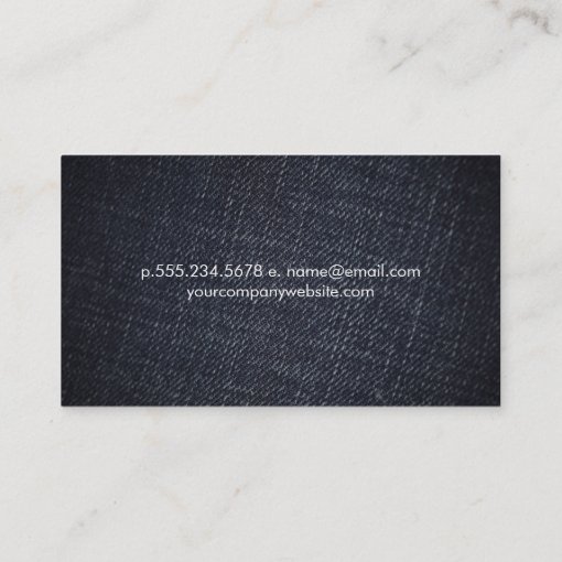 Denim Business Card | Zazzle