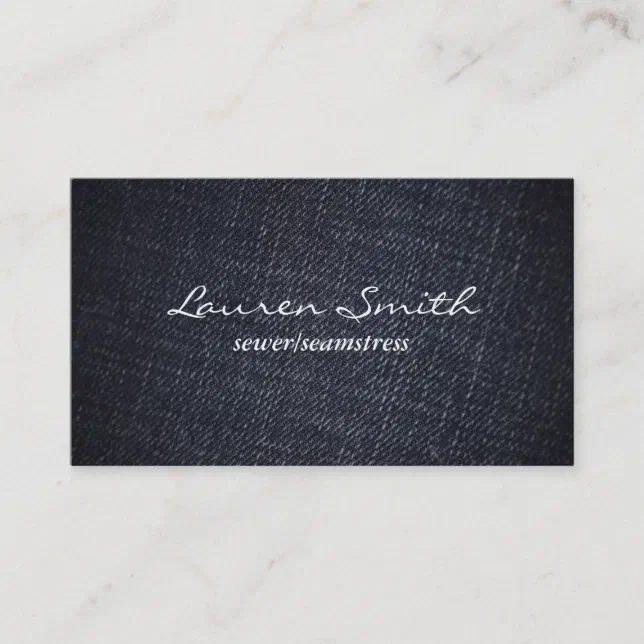 Denim Business Card | Zazzle