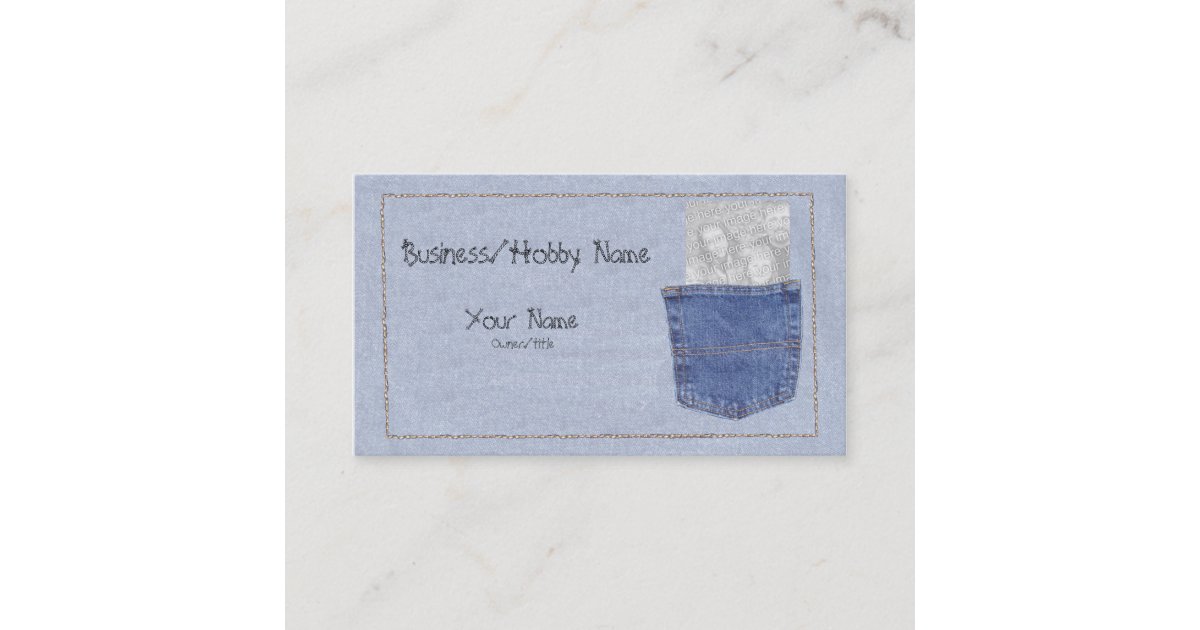 Denim Business Card | Zazzle