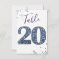 Denim & Diamonds Bling Sparkle Table Number 20 | Zazzle