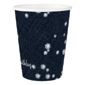 Denim & Diamonds Glam Birthday Party Paper Cups | Zazzle