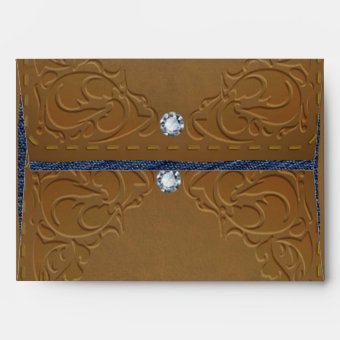 Denim & Diamonds Jeans Label Party Invitation Envelope | Zazzle