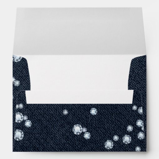 Denim & Diamonds Party Invitation Envelope | Zazzle