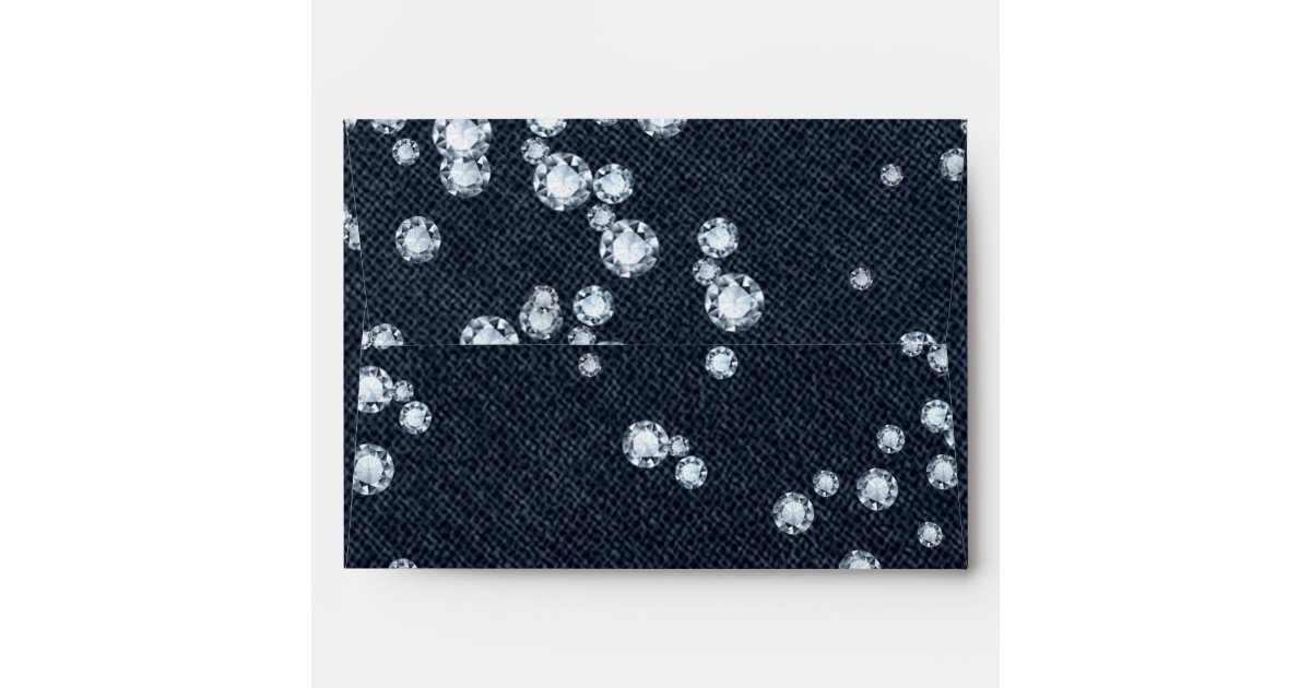 Denim & Diamonds Party Invitation Envelope | Zazzle.com